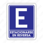 SIN 076 Señalamiento Estacionarse en Reversa - MEES Señalización e Imagen