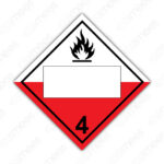 SRS 014 Rombo Clase 4 Sólidos Inflamables - MEES Señalización e Imagen
